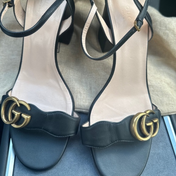 Gucci | Shoes | Gucci Block Heels Black | Poshmark